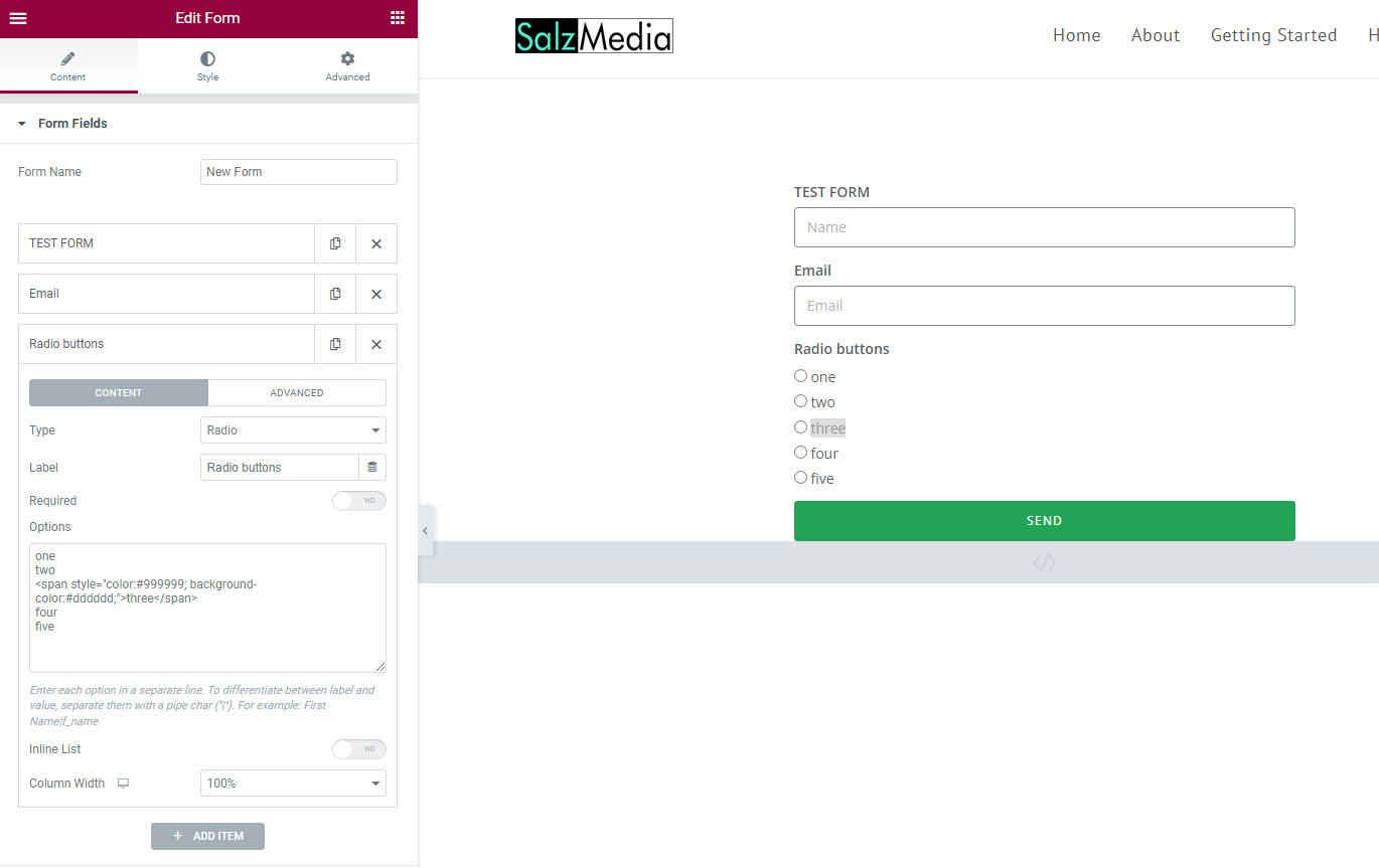 HELP! How to disable a radio button (Elementor Forms) : r/elementor