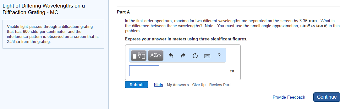 Solved Visible light passes through a diffraction grating | Chegg.com