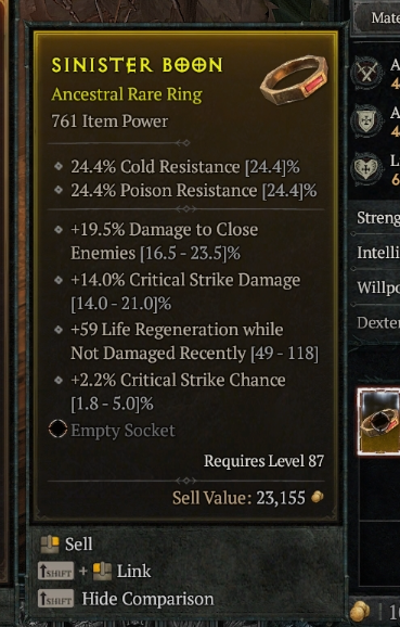 Crit Chance / Crit Dmg / Dmg To Close Ring Lvl 87 - Topic - d2jsp