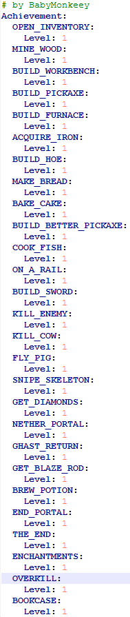 AchievementLevel | SpigotMC - High Performance Minecraft Community