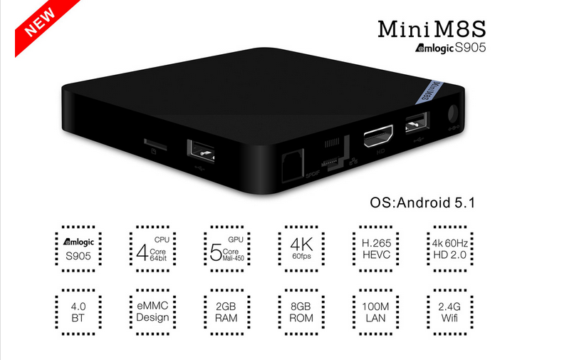 que tal este tv box android 2gb ram, amlogic s905, (MINI M8S) sobre 35 ...