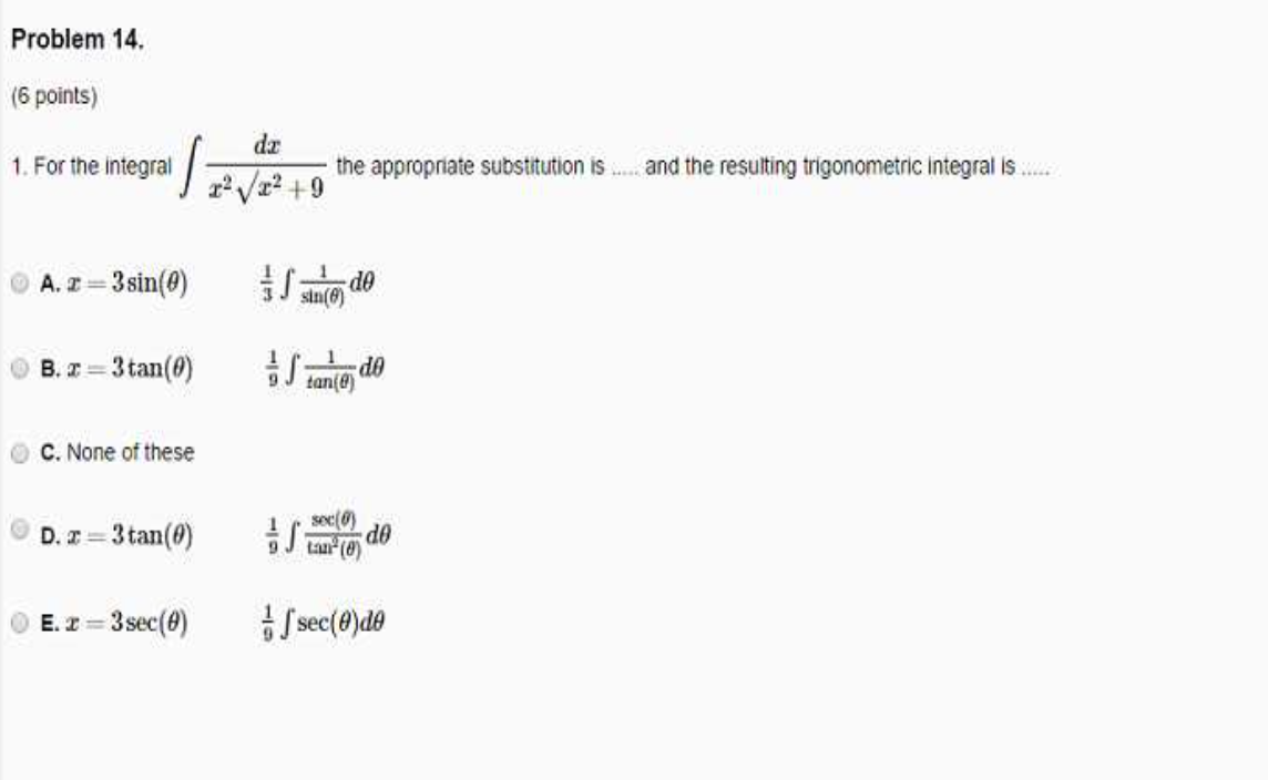 Solved Problem 14. (6 points) da the appropriate | Chegg.com