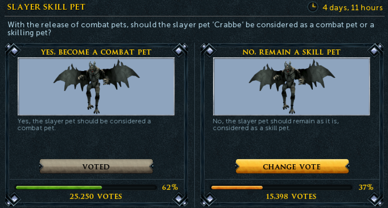 Crabbe shouldn't be changed to a combat pet : r/runescape