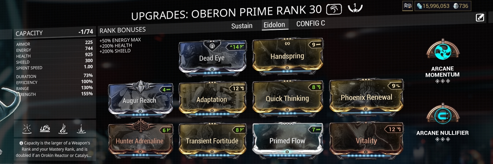 Negative Capacity - General - Warframe Forums