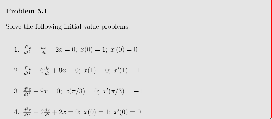 Solved Solve The Following Initial Value Problems 1186