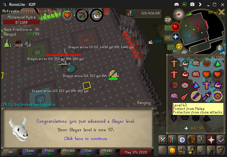 Hydra Pet 1055 KC + 97 Slayer - Goals & Achievements - [ FOE ] Final ...