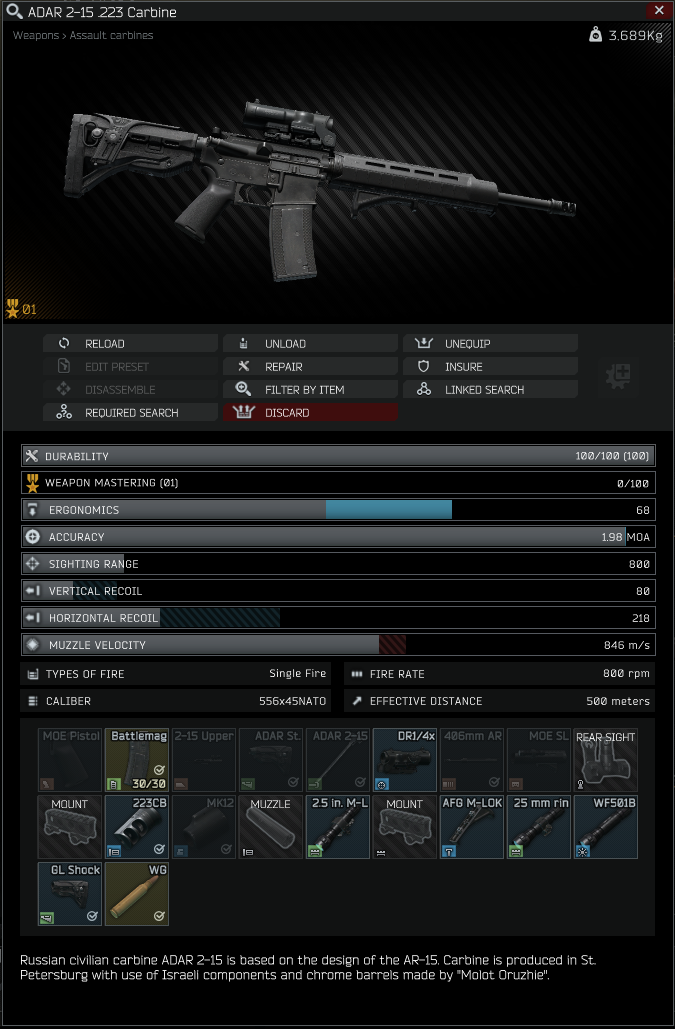 Nice looking gun builds : r/EscapefromTarkov