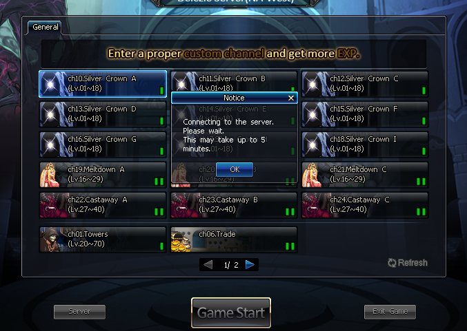 Stuck at server select? : r/DFO