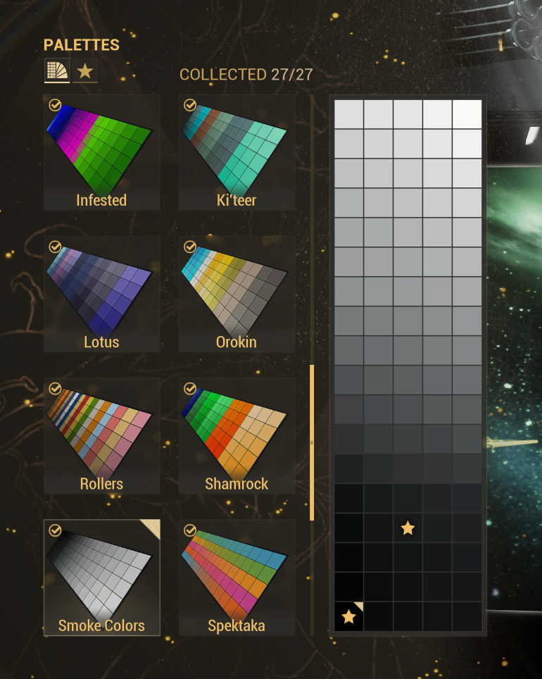 Why are the new color palette icons like this? : Warframe