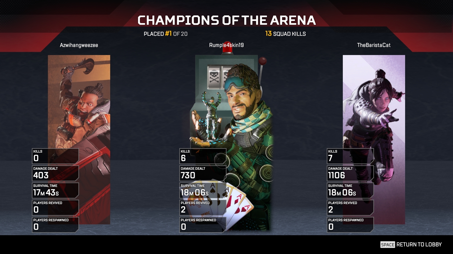 First win, but definitely got carried lol : r/apexlegends