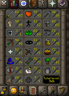 Level 81 60 Attack 1 Defence pure, 98 Strength, Jad pet + Lots more ...