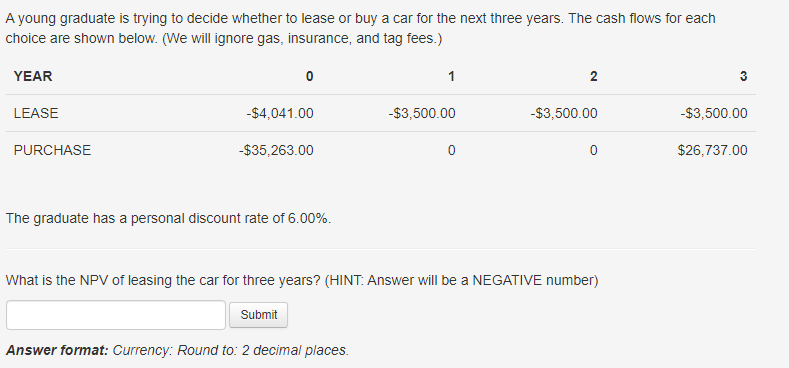 Solved Consider the following three projects: YEAR Project A | Chegg.com