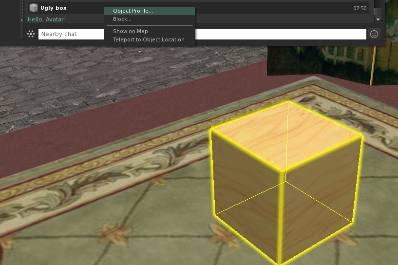 How to mute an object's sounds in Second Life viewer 7.1.13.14343205944 ...