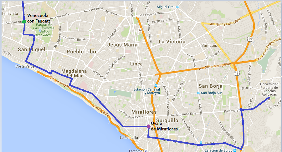 Cómo llego desde Miraflores a Faucett con un solo carro? - Página 2 ...