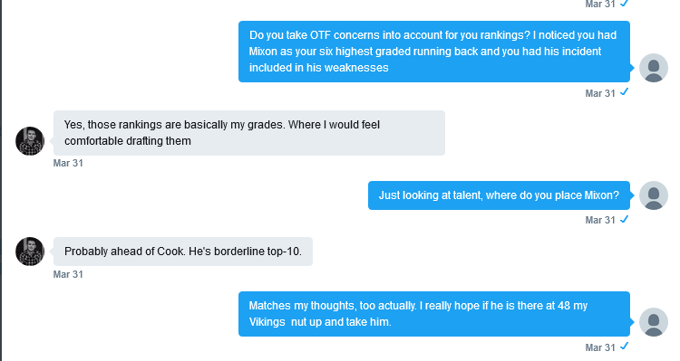 Dane Brugler's positional rankings and top 100 board : r/NFL_Draft