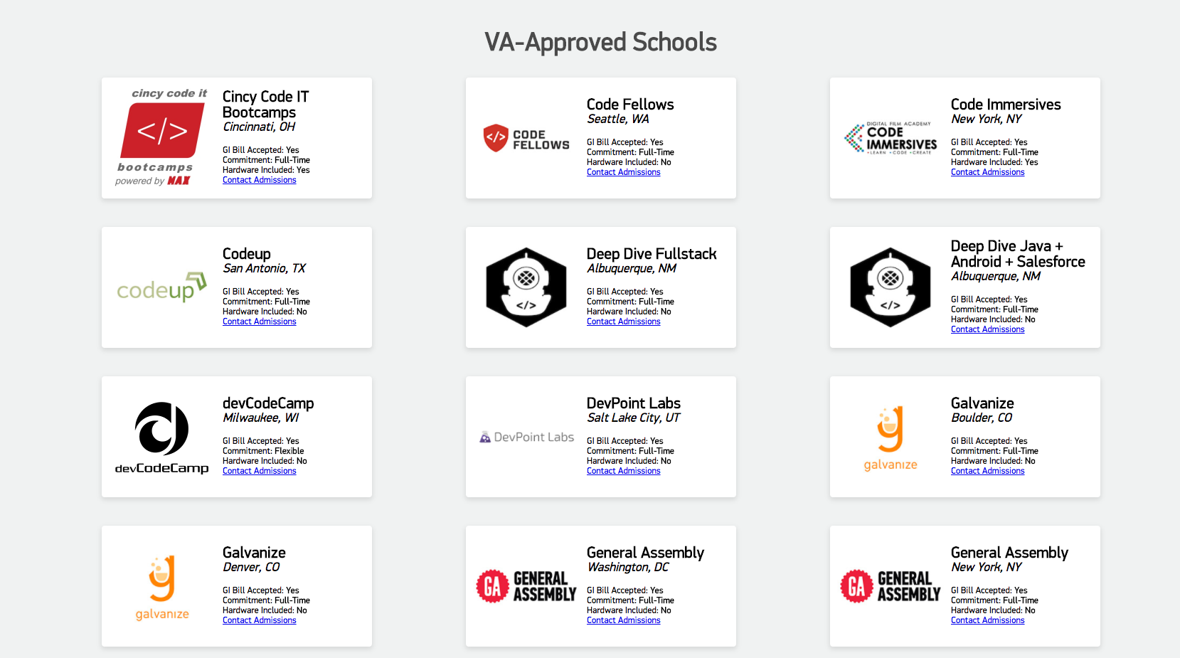 Add functionality to contact code school admissions representatives · Issue #364 · OperationCode ...