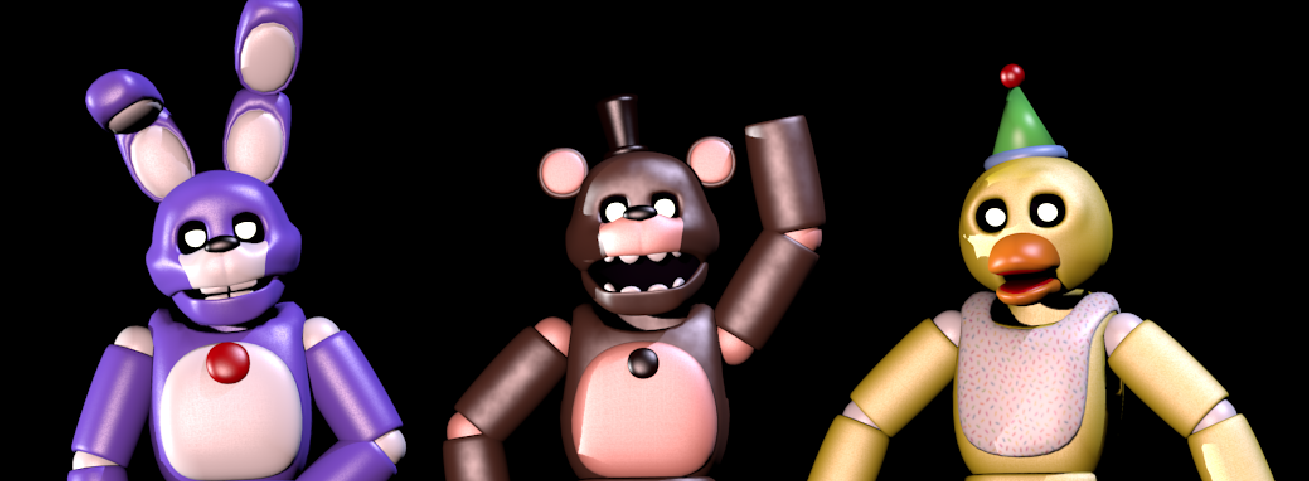 a test render to show all characters! : r/fivenightsatfreddys