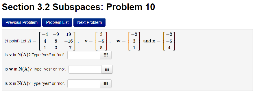 Solved Section 32 Subspaces Problem 10 Previous Problem