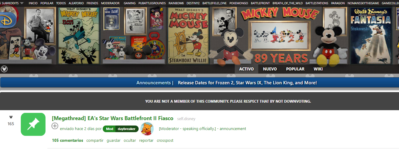 Disney Reddit, you can help us... right now only 104 comments! : r ...