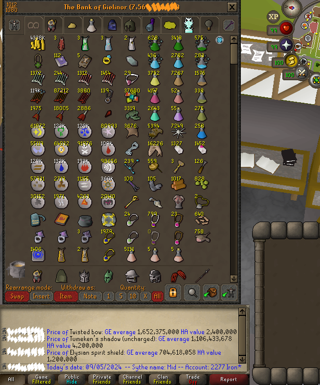 [ ️ 2277 Ironman ️] ~8b bank value ☘️ Raids mega-rares ☘️ ️ End-game ...