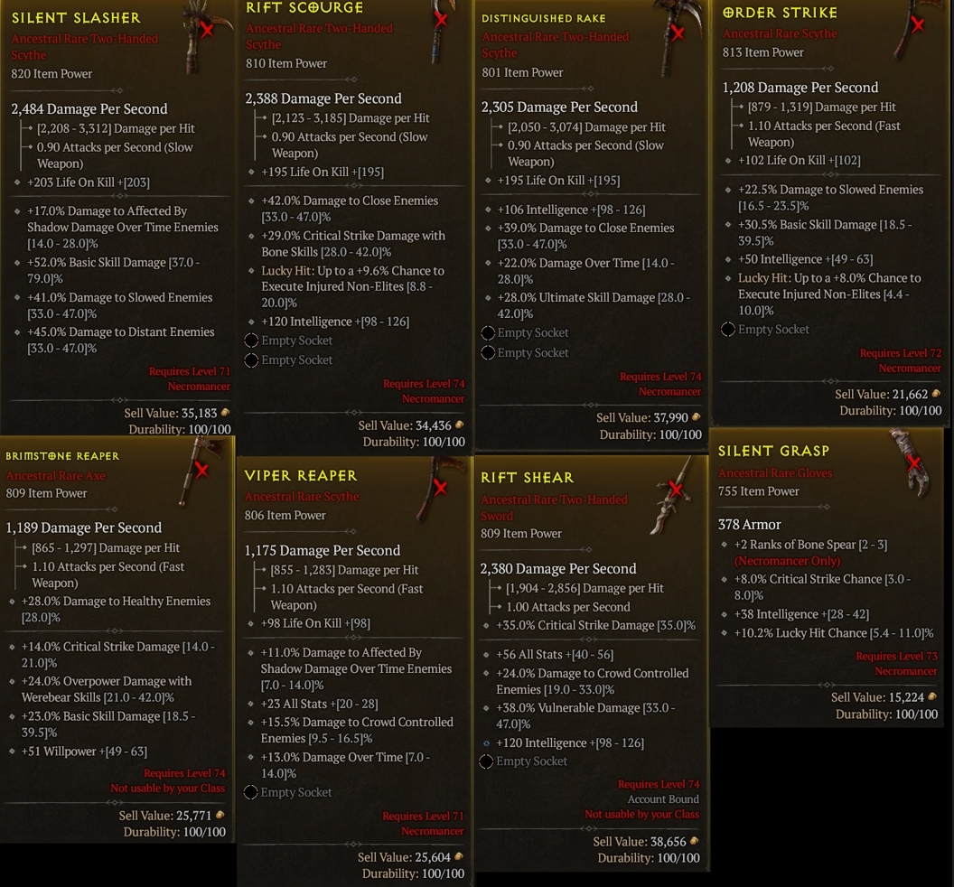 Ft 800+ Weapons And Bone Spear Gloves - 500fg Each - Topic - d2jsp