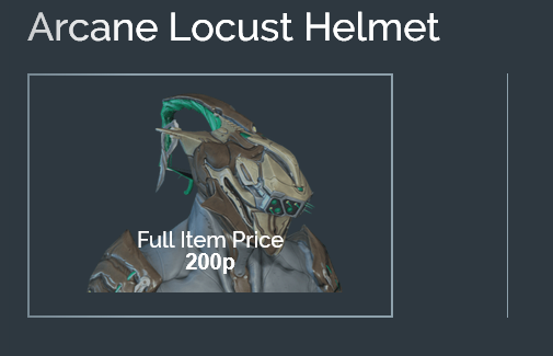 Multiple Arcane Helmets on sale! - PC: Trading Post - Warframe Forums