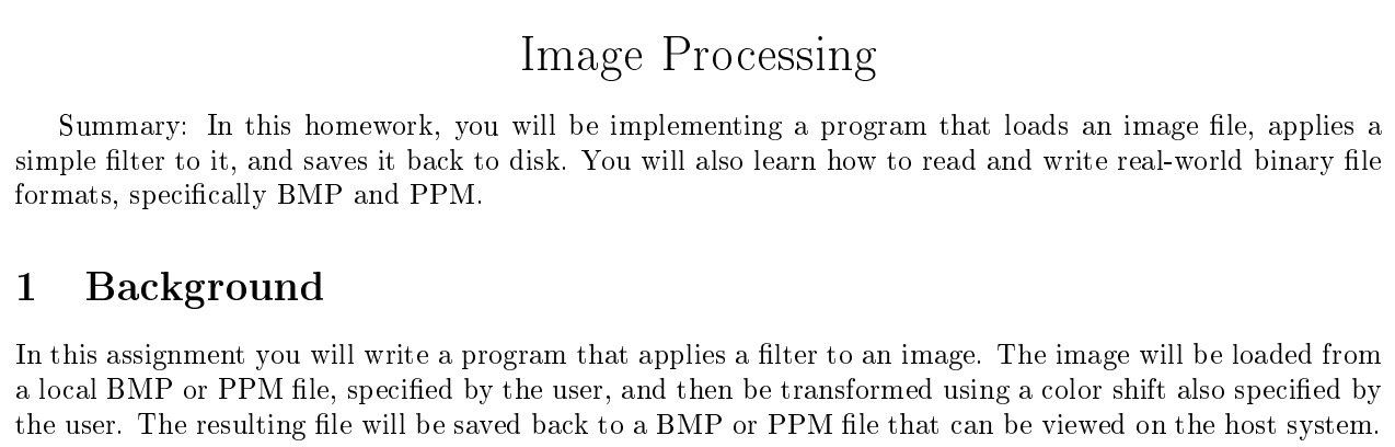 Image Processing Summary: In this homework, you will | Chegg.com