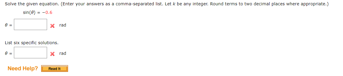 Solved Solve the given equation. (Enter your answers as a | Chegg.com Solved Solve the given equation. (Enter your answers as a | Chegg.com