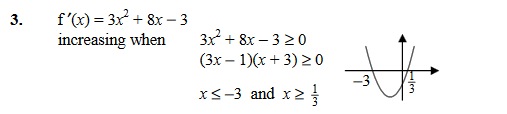 Finding the values of x when f(x) is increasing/decreasing - The ...