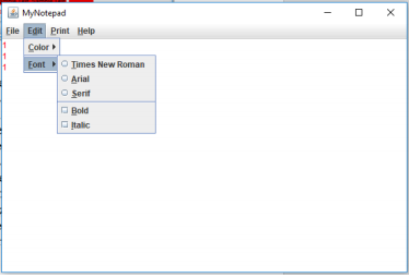Solved 1. Write a simple Notepad application. (20 pts). a. | Chegg.com
