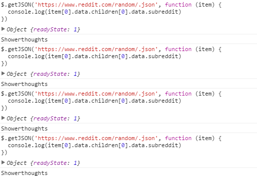 javascript - Reddit api/random always returns the same thing, I cannot ...