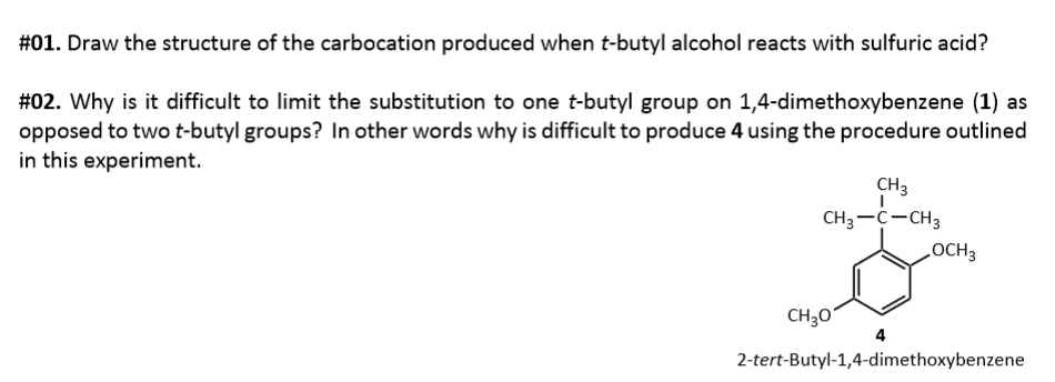 Solved #01. Draw the structure of the carbocation produced | Chegg.com