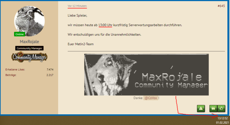 Wartung - Archiv Metin2 — Community - Metin2 DE