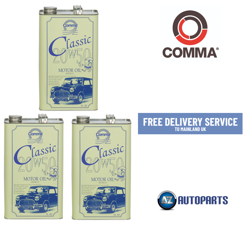 3x Comma - Classic Motor Oil Car Engine Performance 20W50 Old Engines ...