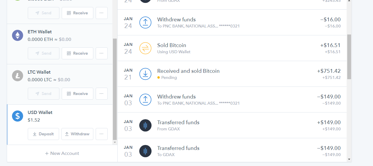 Received BTC in USD Wallet; still pending for 2 weeks. Never took this ...