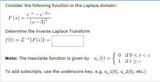 Solved e -2.s s -3) Determine the inverse Laplace Transform | Chegg.com