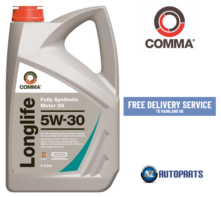 Comma - Longlife Motor Oil Car Engine Performance 5W-30 Fully Synthetic ...