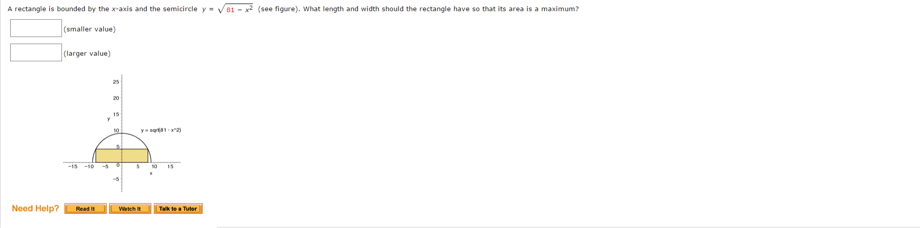 Solved A rectangle is bounded by the x-axis and the | Chegg.com
