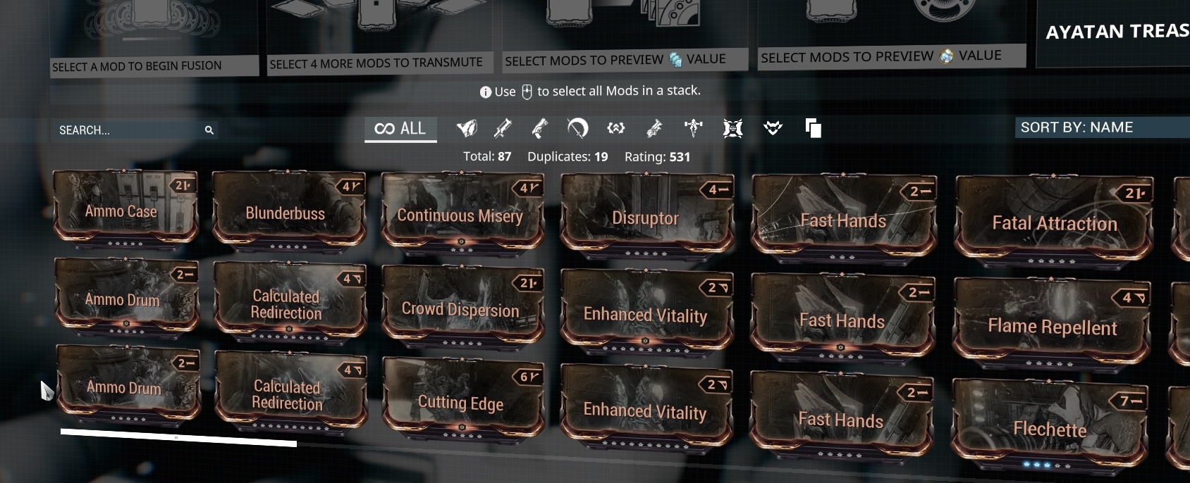 Mods interface bug - UI - Warframe Forums