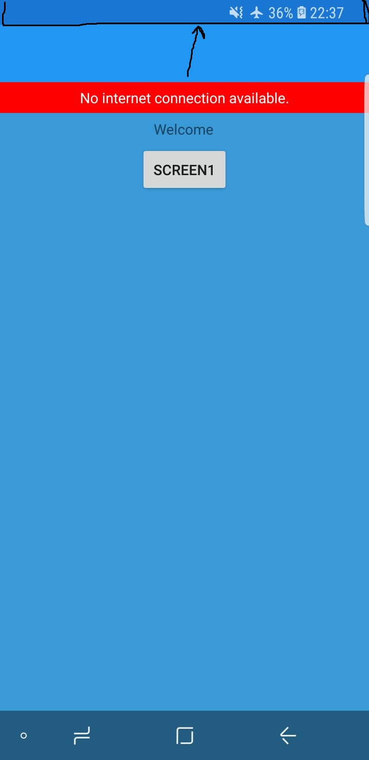 c# - Xamarin show label in notification bar position - Stack Overflow