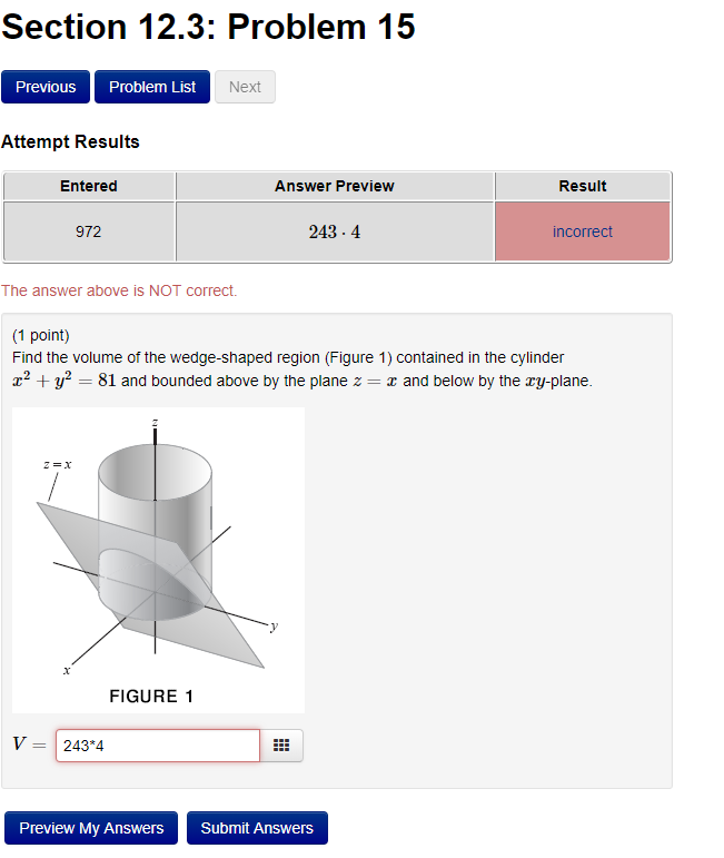 Solved Section 12.3: Problem 15 Previous Problem List Next | Chegg.com