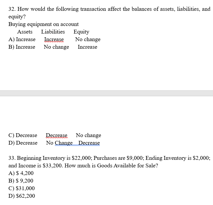Solved 32. How would the following transaction affect the | Chegg.com