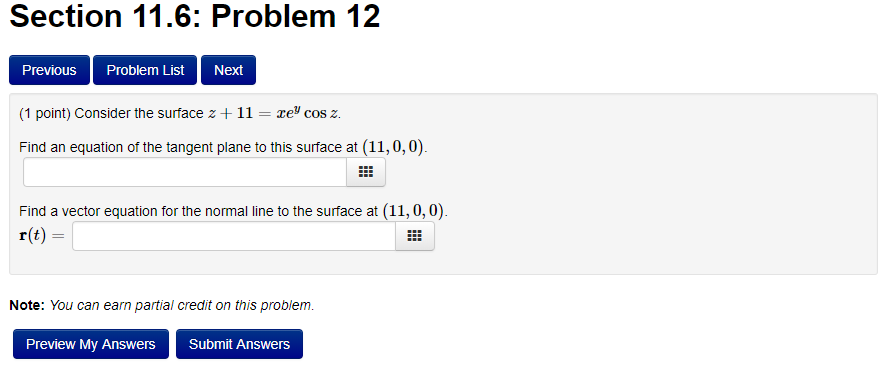 Solved Section 11.6: Problem 12 PreviousS Problem List Next | Chegg.com