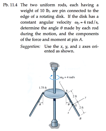 Solved The two uniform rods, each having a weight of 10 lb, | Chegg.com