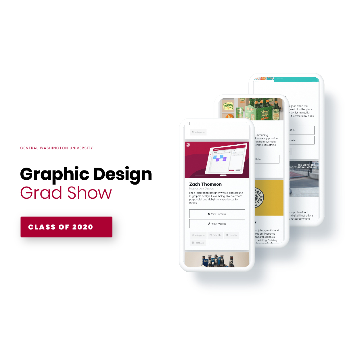 Graphic Design Grad Show — Central Washington University, Class of 2020