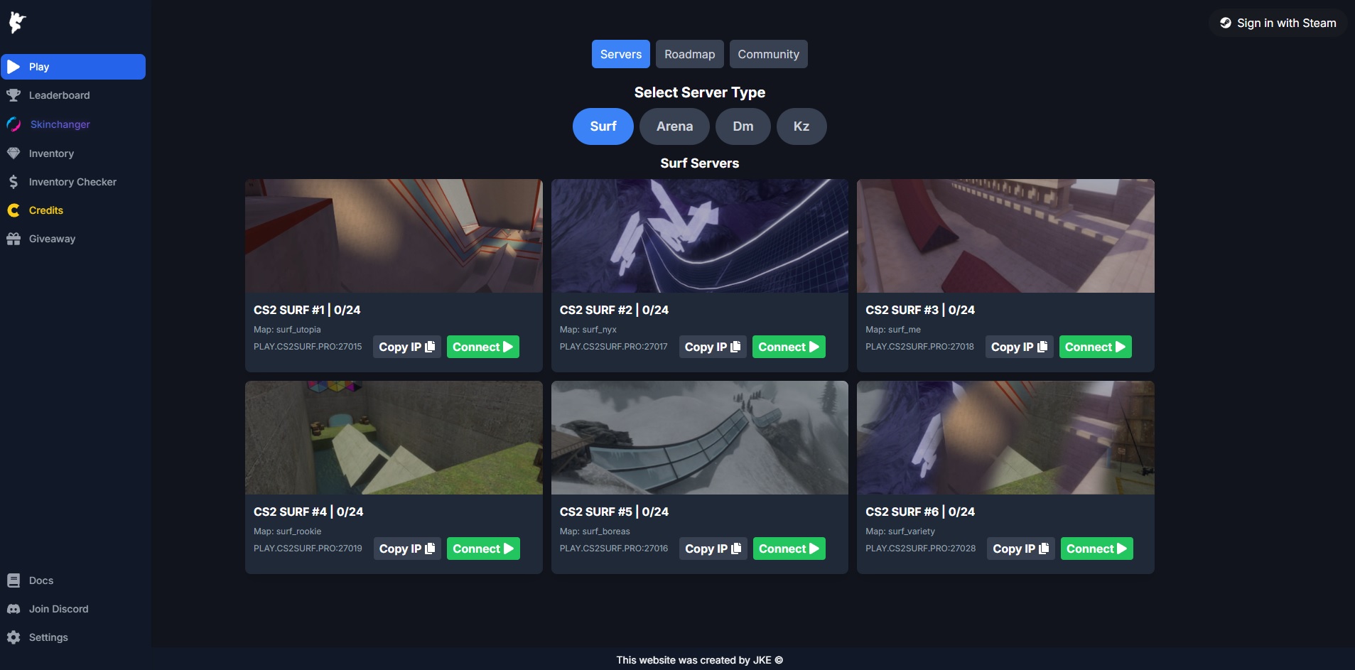 GitHub - jke-cs/cs2-web: A next.js Website for CS2 Servers, supporting Sharptimer