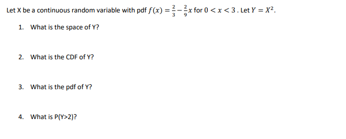 Solved 2 2 Let X Be A Continuous Random Variable With Pdf 7226