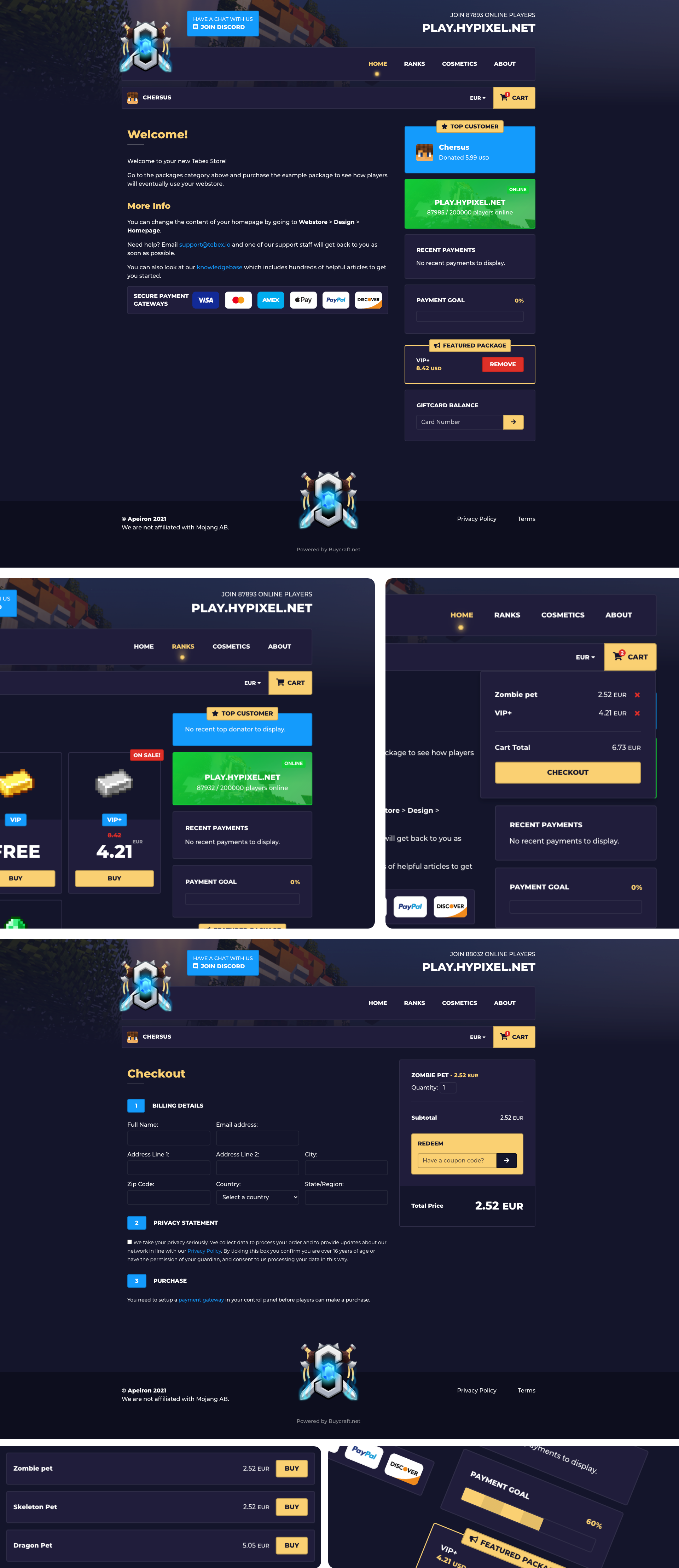 [UPDATED] Apeiron - TEBEX/BUYCRAFT Ultimate Theme | BuiltByBit