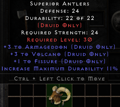 Druid Flickering Flame Pelt - Topic - d2jsp