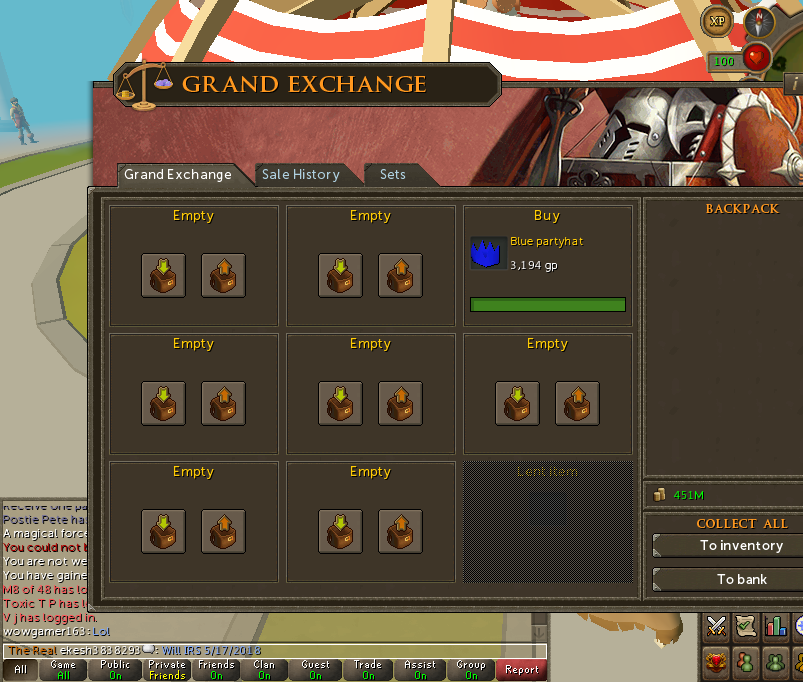 NEW GE EXPLOIT - BOUGHT BLUE PARTYHAT FOR 1K GP : r/runescape